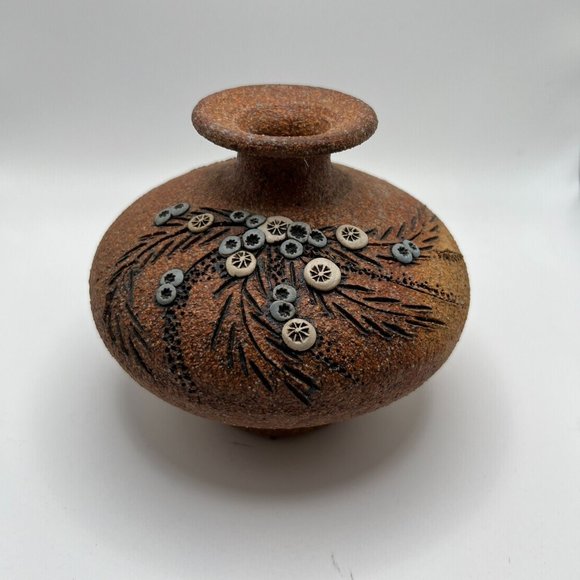 Carma | Accents | Carma Sand Pottery Vase Vintage 8s Art Earth Bohemian ...